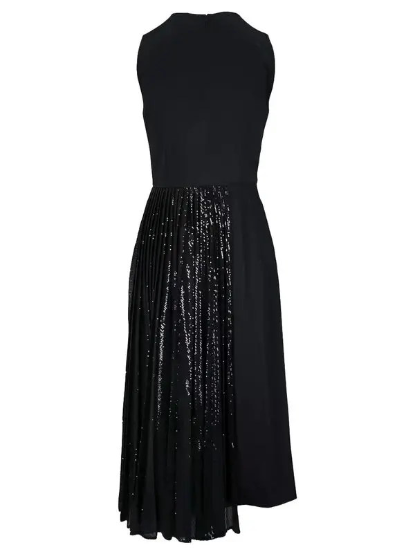 Michael Kors Sequin Pleated Dress - Black