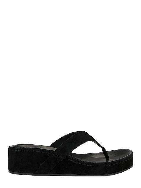 TONY BIANCO Blaire Suede Wedge Sandal - Black