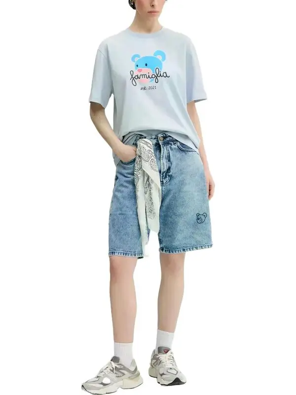 INBETWEENERS Graphic Denim Shorts - Blue
