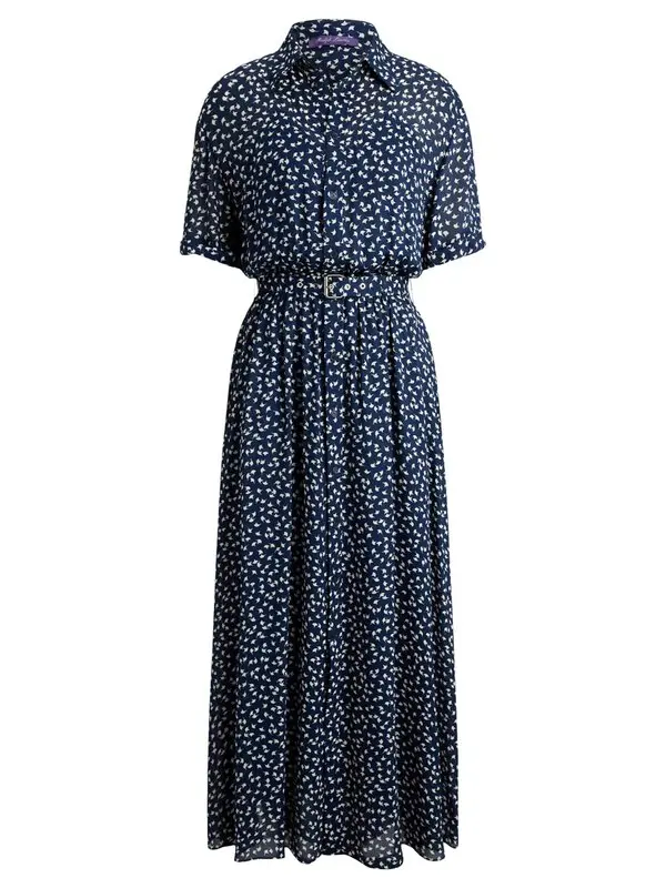 Ralph Lauren Sura Midi Shirt Dress With Geometric Print - Navy