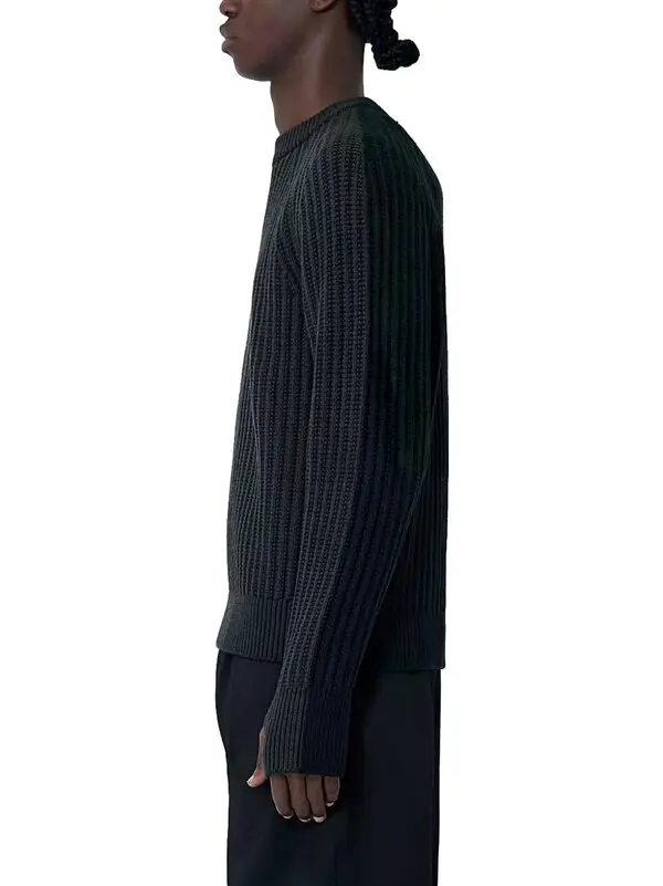 Junya Watanabe Ribbed Crew Neck Sweater - Black