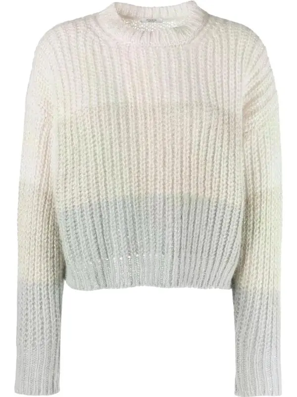 Peserico Colourblock Alpaca-blend Jumper - Brown