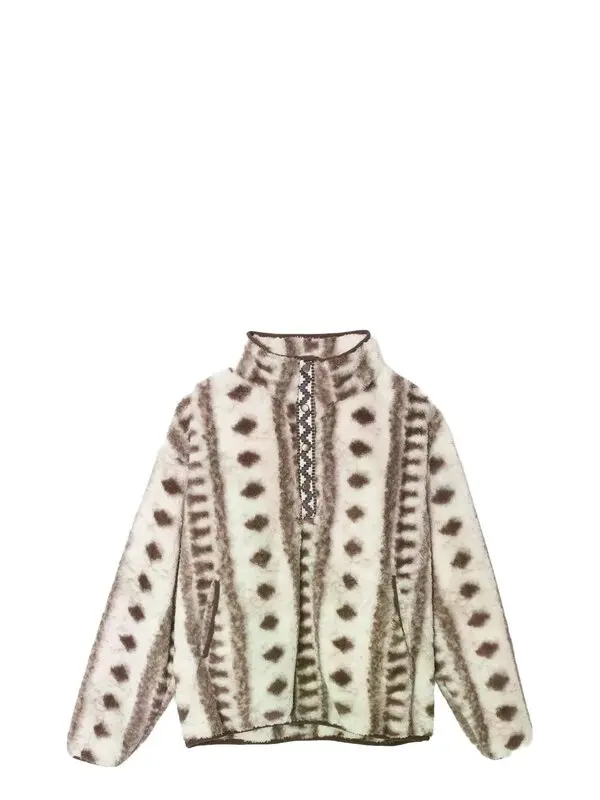 Xirena Geometric Pattern Fleece Sweatshirt - Neutrals