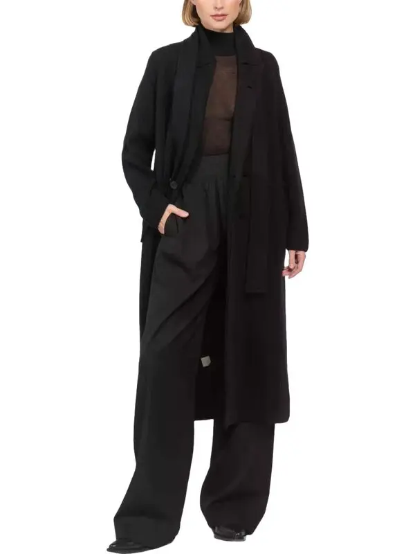 OYUNA Itumi Belted Double-breasted Coat - Black
