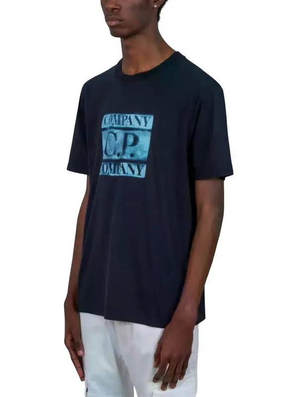 C.P. COMPANY Logo-detail Short-sleeve T-shirt - Blue