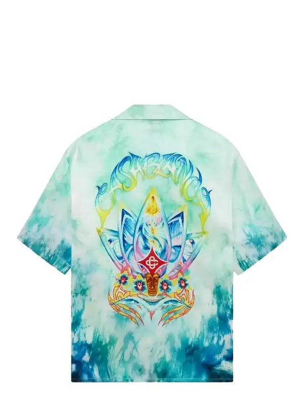 Casablanca Tie-dye Pocket Shirt - Blue