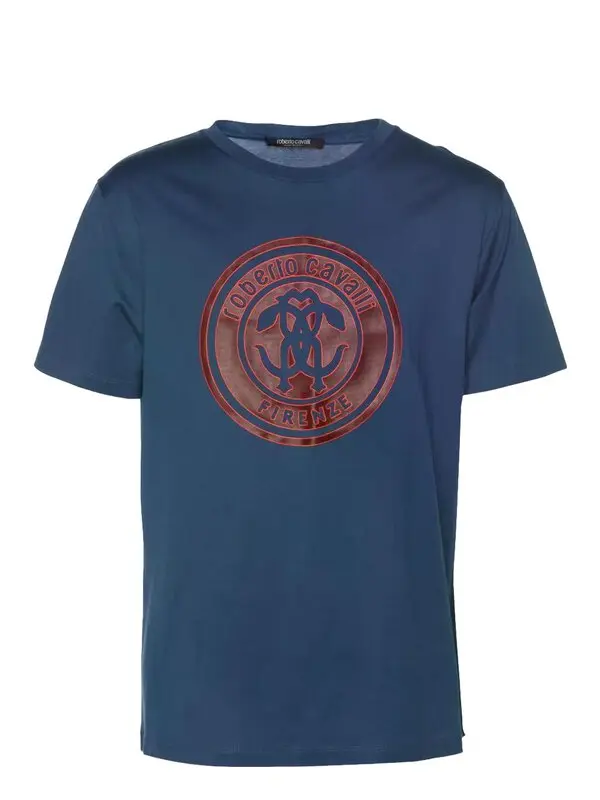 Roberto Cavalli Logo-print T-shirt - Blue