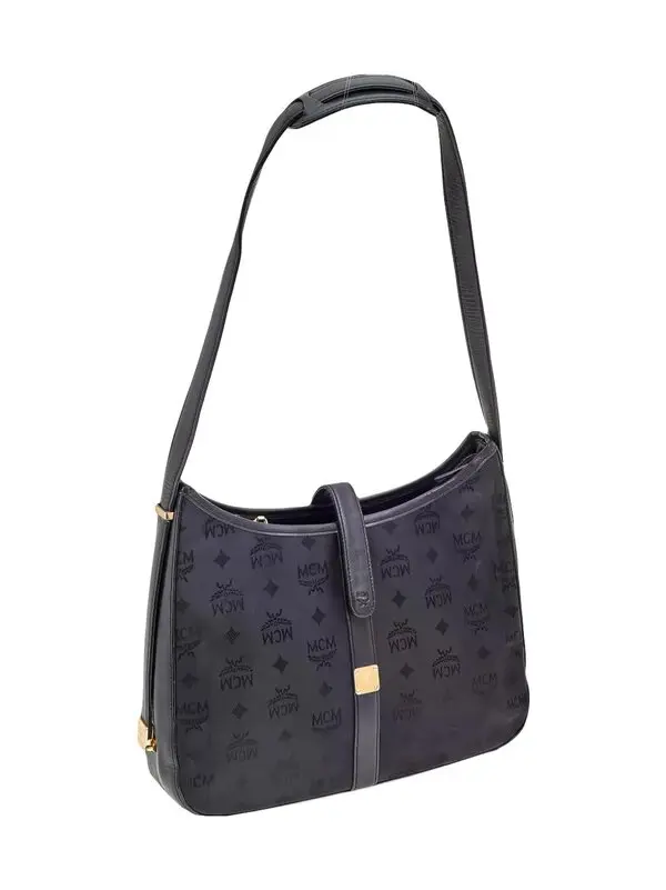Mcm Leather Strap Shoulder Bag - Black