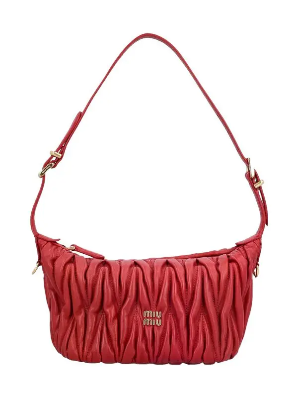 Miu Miu Gathered Detail Bag - Red