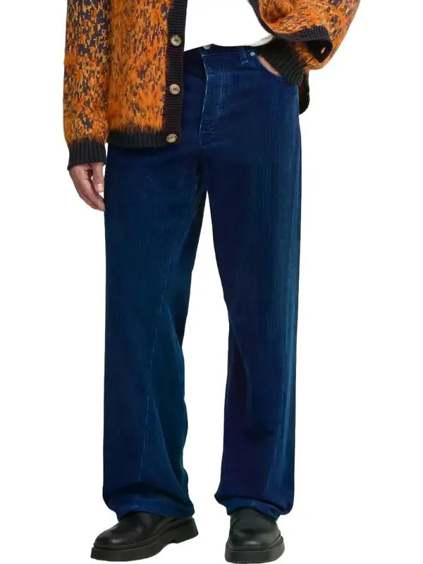 SUNFLOWER Corduroy Texture Trousers - Blue