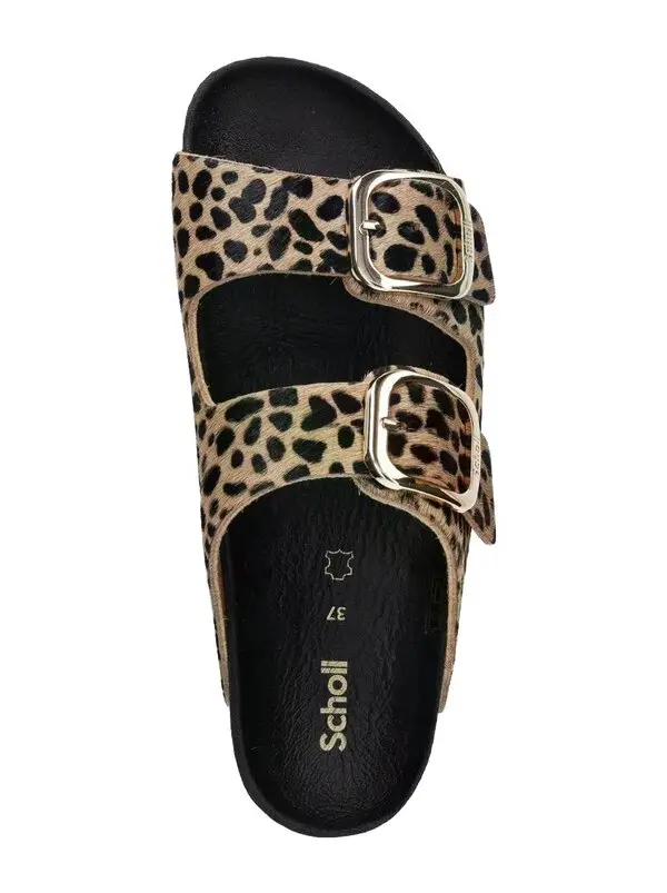 DR. SCHOLL'S SHOES Noelle Leopard-print Slides - Neutrals