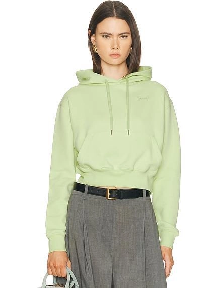 Renggli Embroidered Cotton Hoodie - Lime
