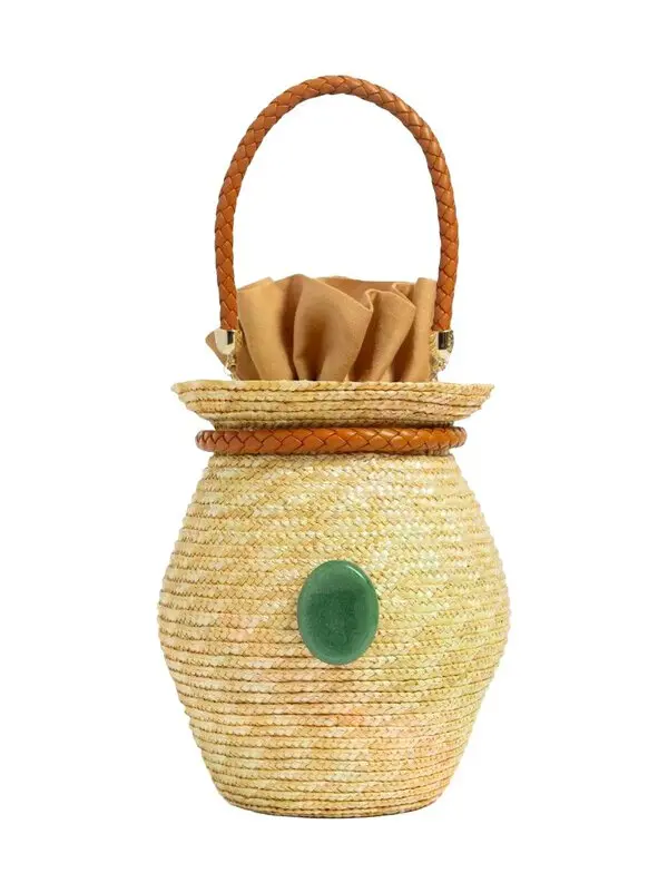 LE NINE Woven Top-handle Tote Bag - Neutrals