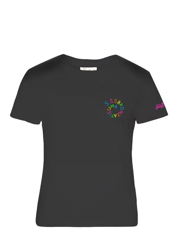 MC2 SAINT BARTH Graphic Print T-shirt - Black