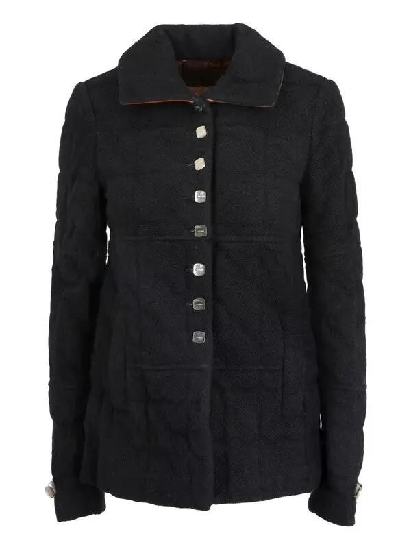 Fendi Quilted Buttoned Jacket - Black