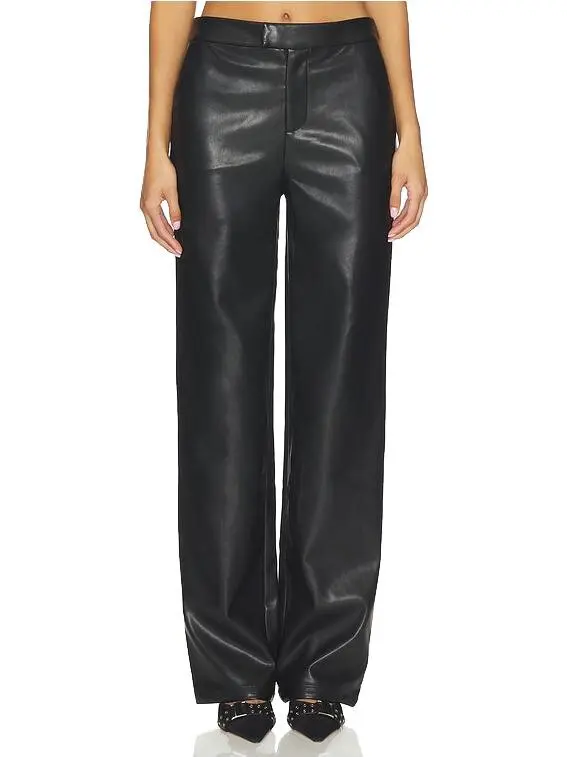 LOVERS AND FRIENDS Greta Faux Leather Trousers - Black