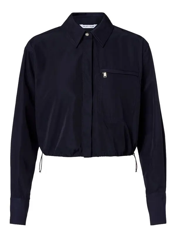 Veronica Beard Wilfred Technical Taffeta Shirt - Blue