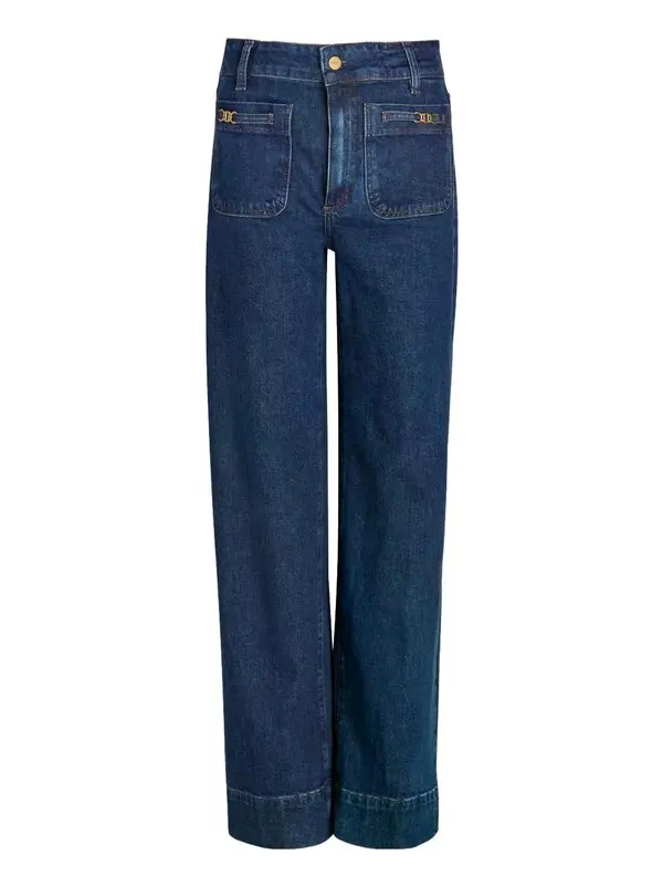 Paige Logo-plaque Jeans - Blue