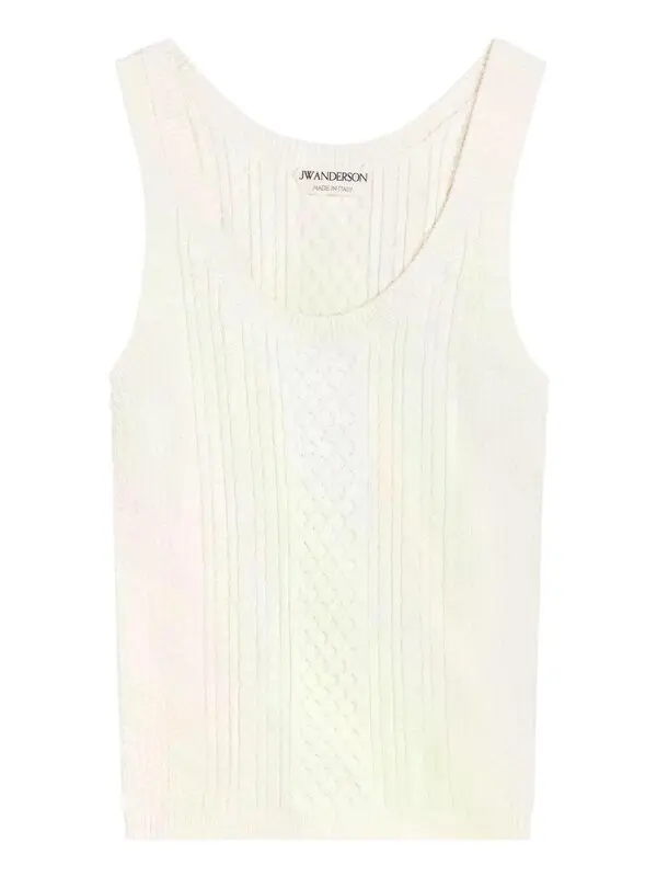 JW Anderson Cable Knit Sleeveless Top - Neutrals