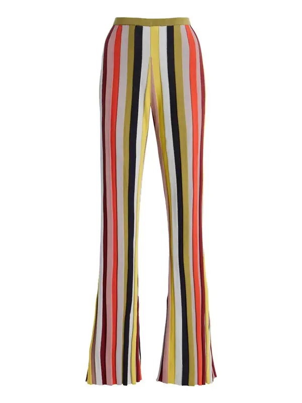 THIRD FORM Exclusive Rhythm D Knit Flare Pants - Stripe