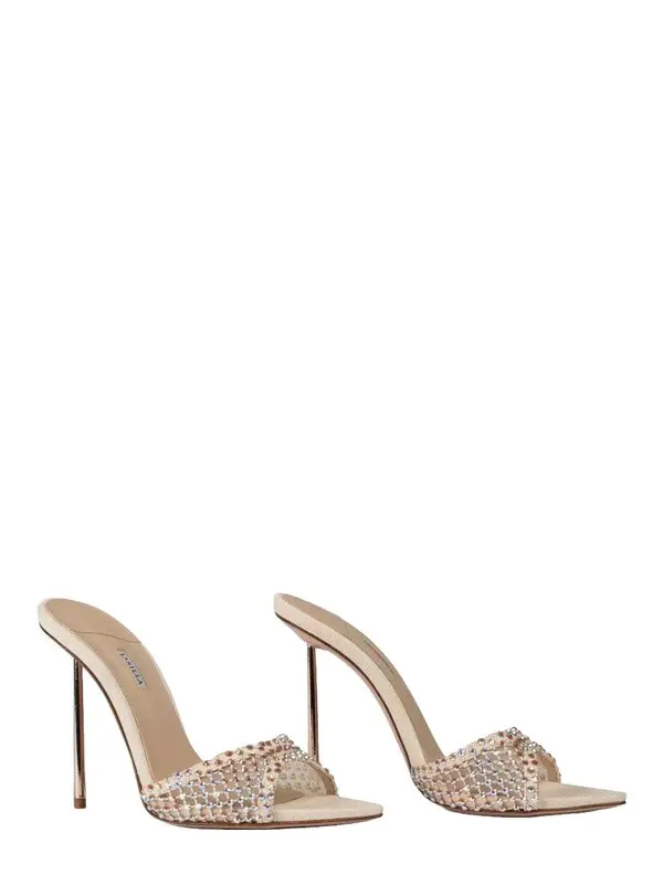 LE SILLA Gilda Embellished Mules - Neutrals