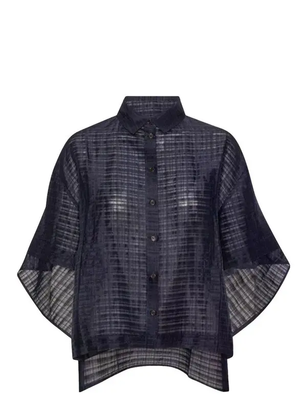 Henrik Vibskov Checked Square Top - Blue