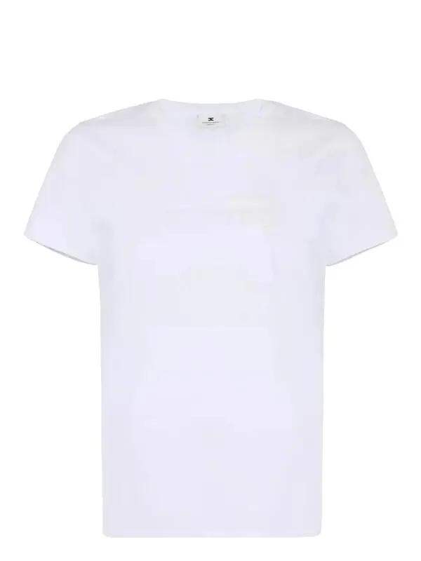 Elisabetta Franchi Embroidered Logo T-shirt - Neutrals
