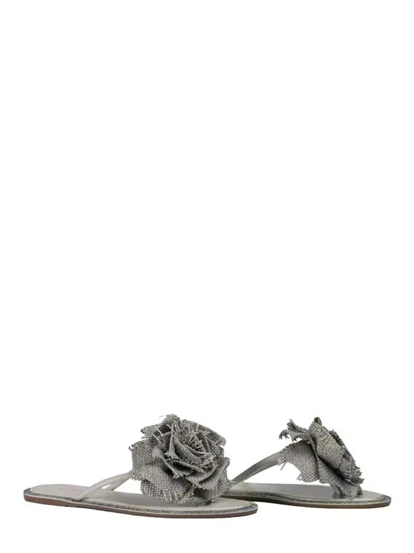 LE SILLA Floral Embellishment Sandals - Grey