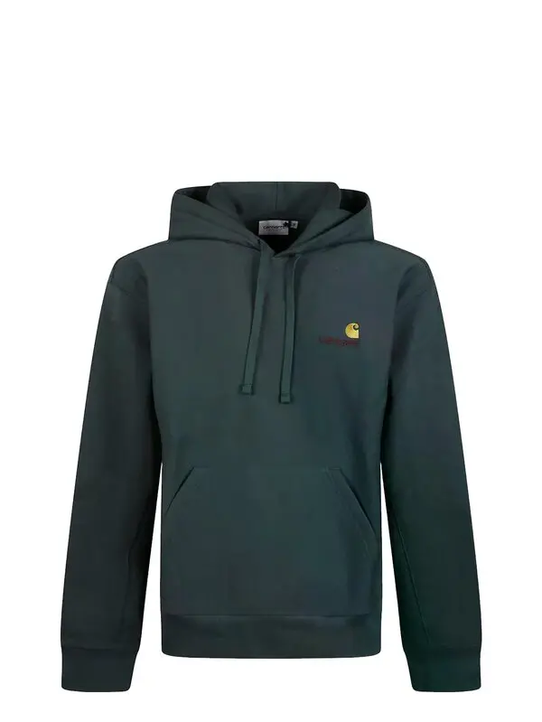 Carhartt Work In Progress Logo-embroidered Hoodie - Green