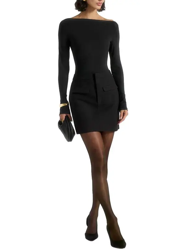 Manière De Voir Maniere De Voir Tailored Mini Skirt With Braided Detail - Black