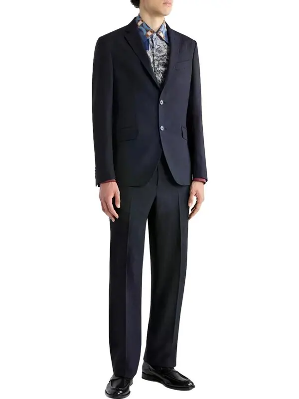 Etro Jacquard Single-breasted Blazer - Blue