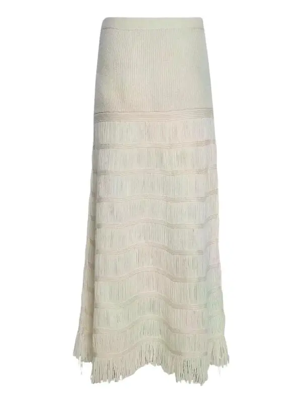 DIOTIMA Alba Fringed Skirt - Neutrals