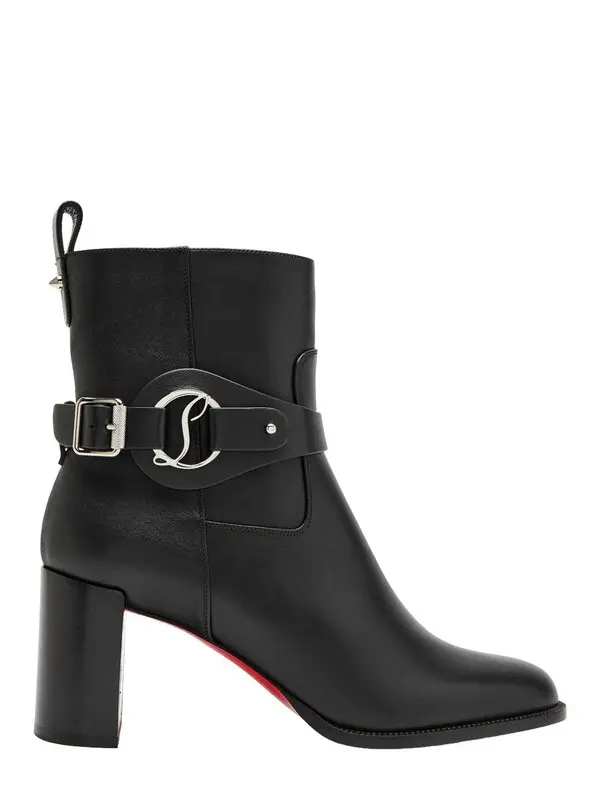 CHRISTIAN LOUBOUTIN Dianouchette 70 Buckle-strap Leather Ankle Boots - Black