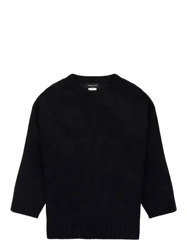 Fabiana Filippi Crew Neck Long Sleeve Sweatshirt - Black