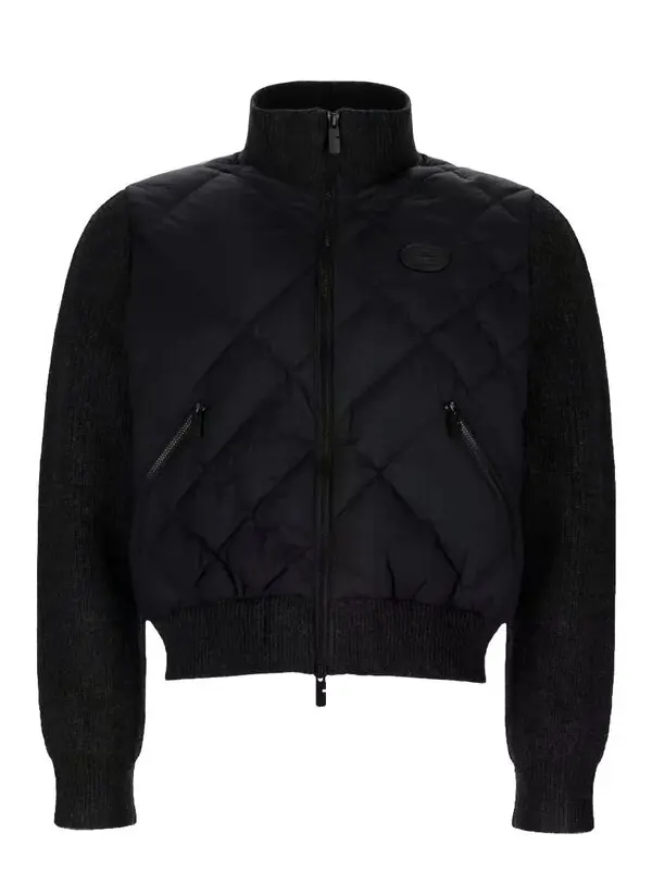 Burberry Quilted Panelled Bomber Jacket - Black