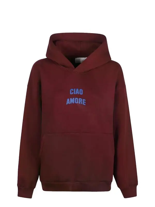 Giada Benincasa Ciao Amore Puffy-logo Hoodie - Red