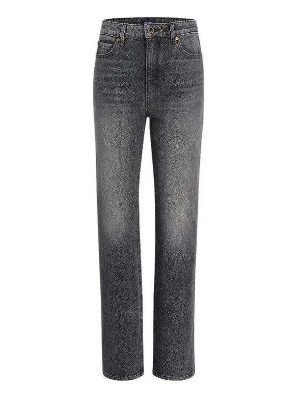 Khaite Stonewashed Straight Jeans - Grey