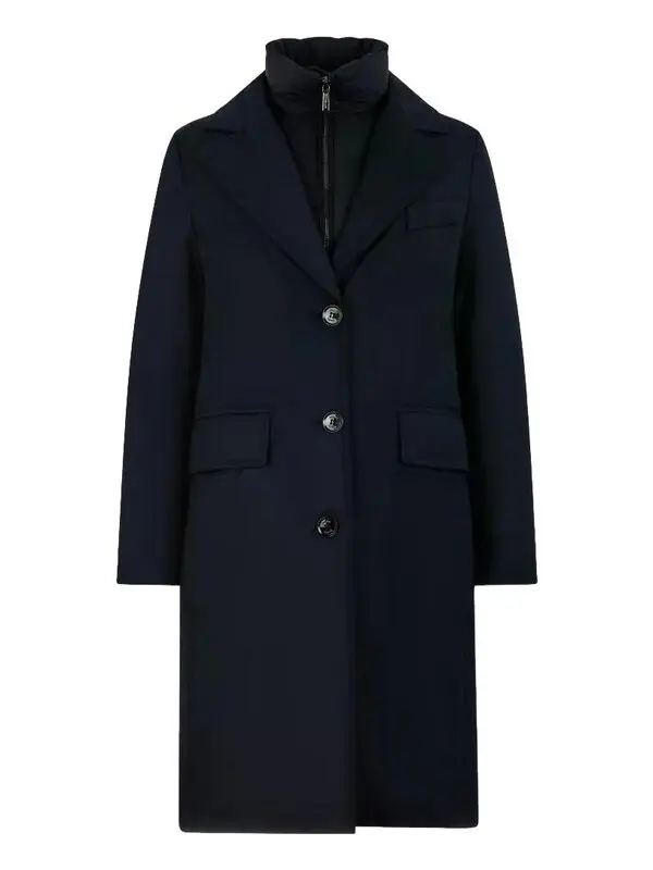 MOORER Buttoned Coat - Blue