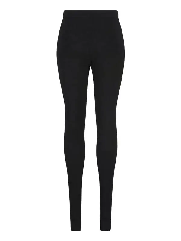 Gucci Gg Motif Ribbed Leggings - Black