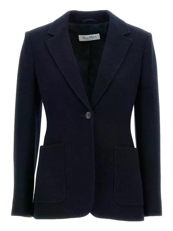 Max Mara Patch-pocket Button Blazer - Blue