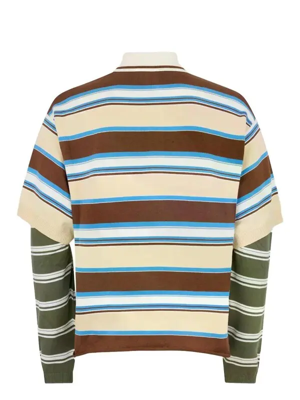 Dsquared2 Striped Long-sleeves Polo Shirt - Neutrals
