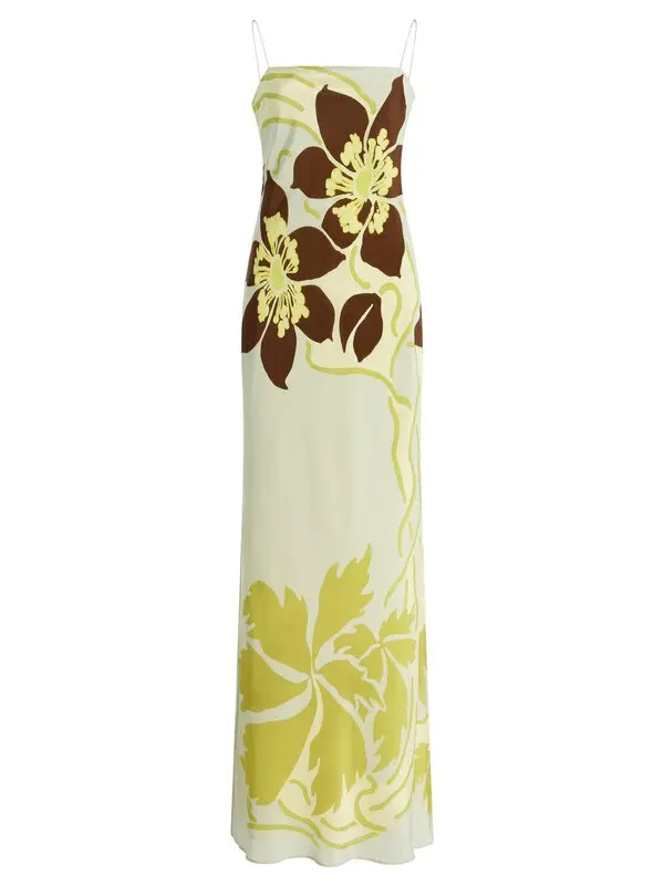 SIR. Amaia Floral Silk Maxi Slip Dress - Multi