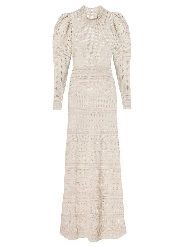 Isabel Marant Étoile Dione Open-knit Maxi Dress - Beige