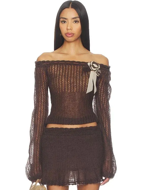 MIRROR PALAIS Little Lamb Top In . Also - Brown
