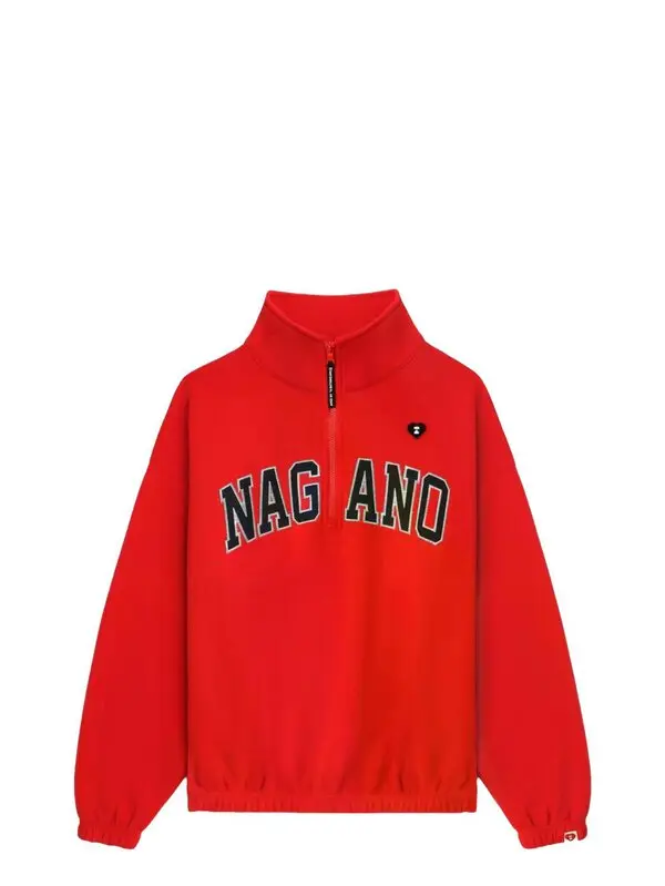 A BATHING APE Zip-up Appliqué Sweatshirt - Red