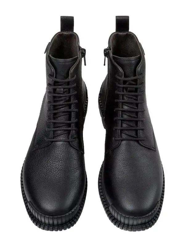 Camper Pix Leather Lace-up Ankle Boots - Black