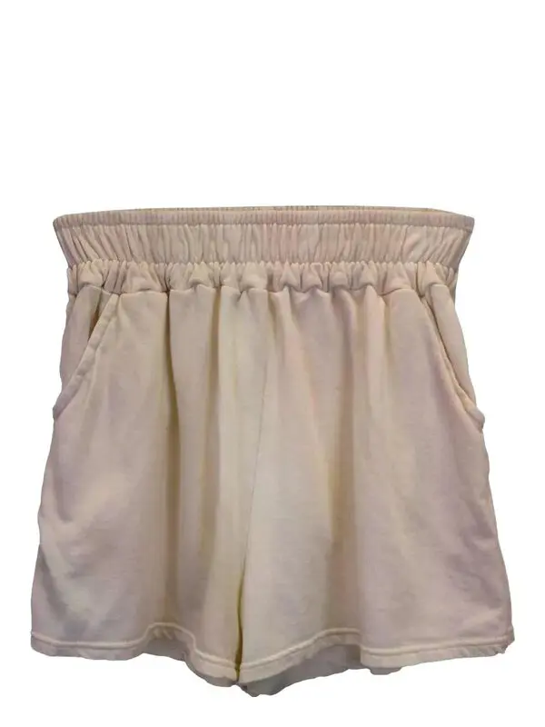 THE FRANKIE SHOP Cotton Ribbed Shorts - Neutrals