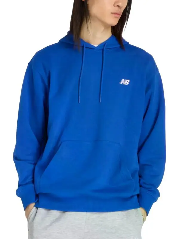 NEW BALANCE Logo-embroidered Hoodie - Blue
