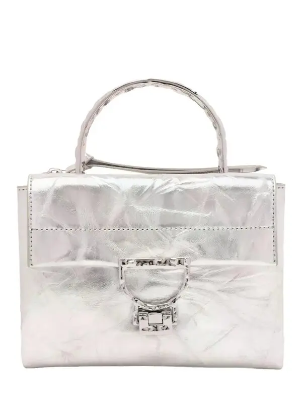 COCCINELLE Arlettis Metallic Handbag - Silver