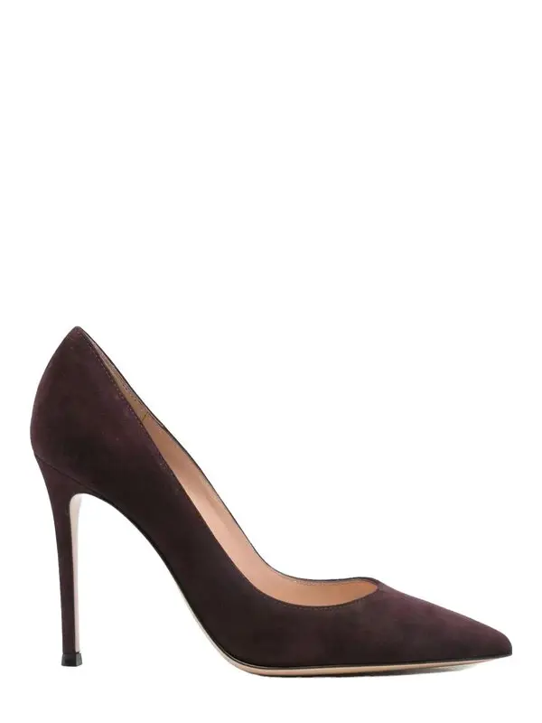 GIANVITO ROSSI Pointed-toe Stiletto Heel Pumps - Brown